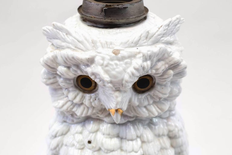 Ceramic Sculpture Representing an Owl, circa 1880 For Sale at 1stDibs