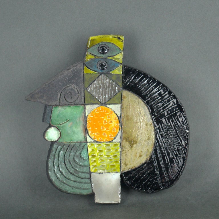 Ceramic Sculpture Tetes Gladiator by Roger Capron For Sale at 1stDibs