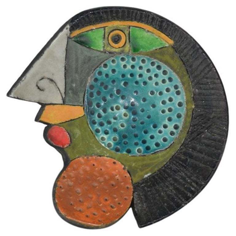 Ceramic Sculpture Tetes helmet by Roger Capron For Sale at 1stDibs