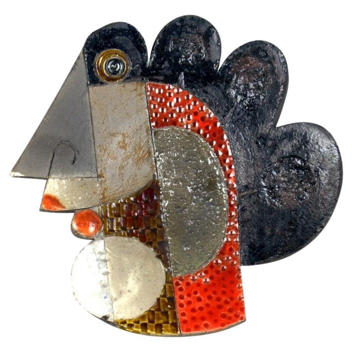 Keramik-Skulptur Tetes hen von Roger Capron im Angebot bei 1stDibs