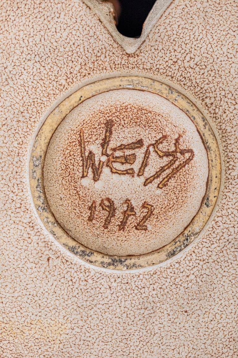 Ceramic Sculpture Vase by Weiss, Signed 1972 For Sale at 1stDibs