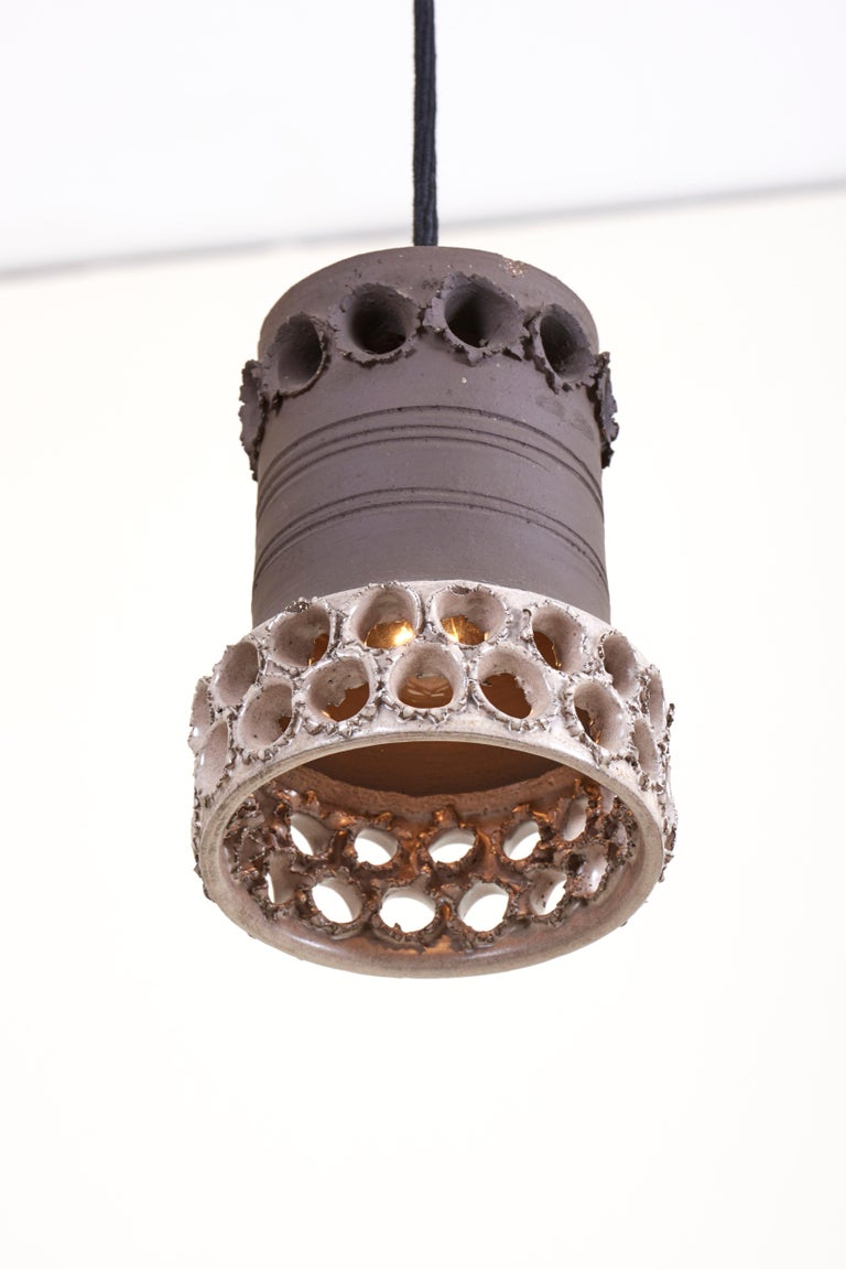 Ceramic Shade Cascade Pendant Lamp, Germany, 1970s For Sale at 1stDibs