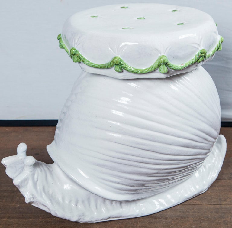 Ceramic Snail Garden Seat, Italy at 1stDibs