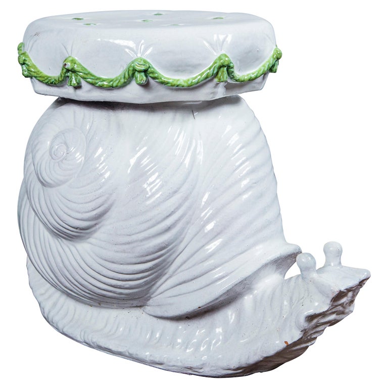 Ceramic Snail Garden Seat, Italy at 1stDibs