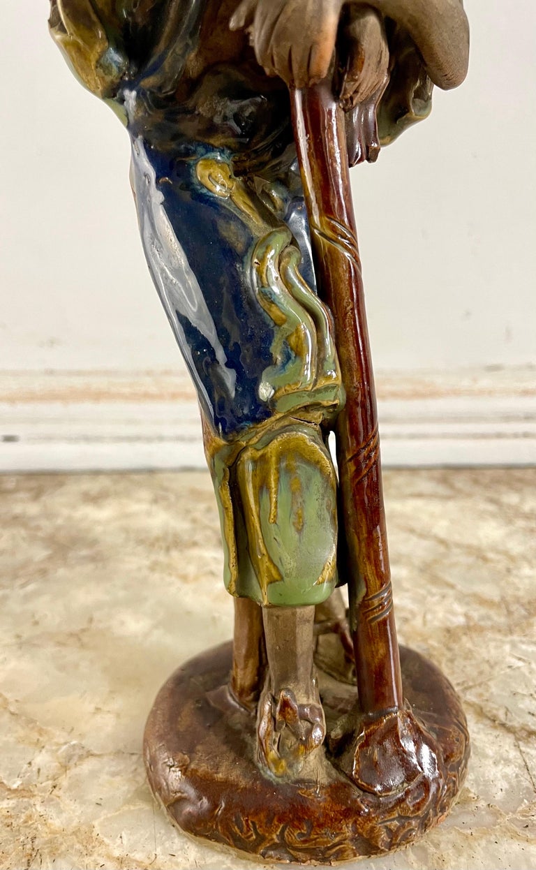 Ceramic Statuette Representing Immortal Li Tieguai Yellow Blue China ...