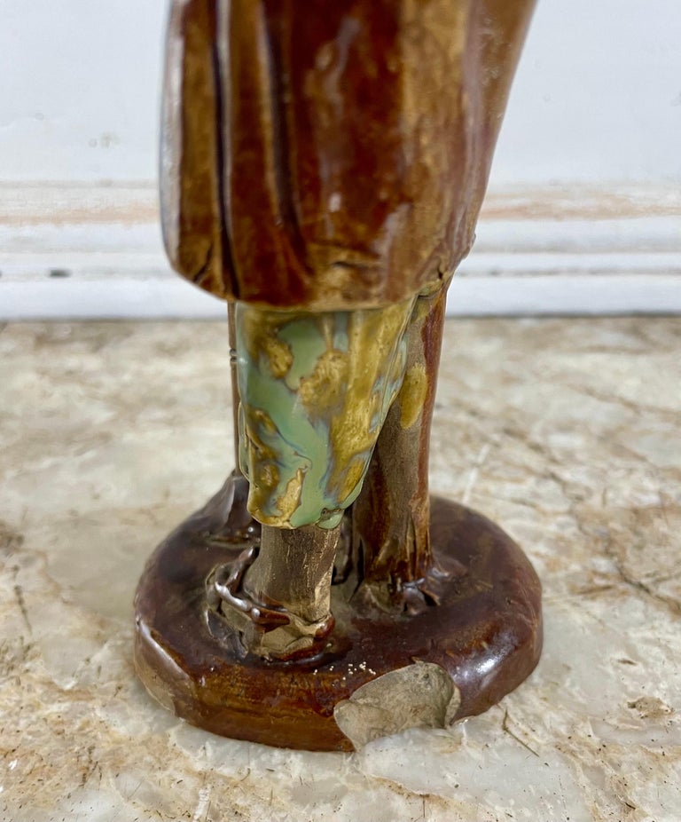 Ceramic Statuette Representing Immortal Li Tieguai Yellow Blue China ...