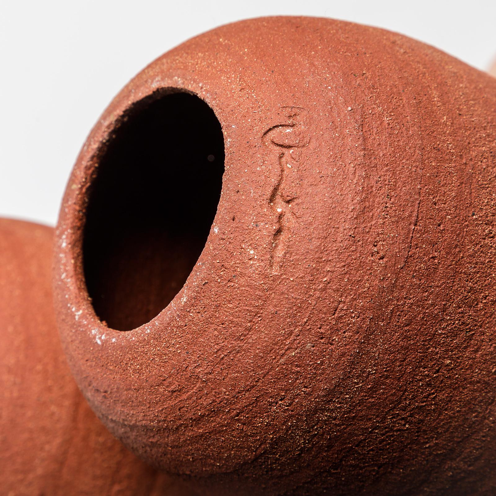 Ceramic Stool or Table with Glazes Decoration by Mia Jensen, circa 2021 ...