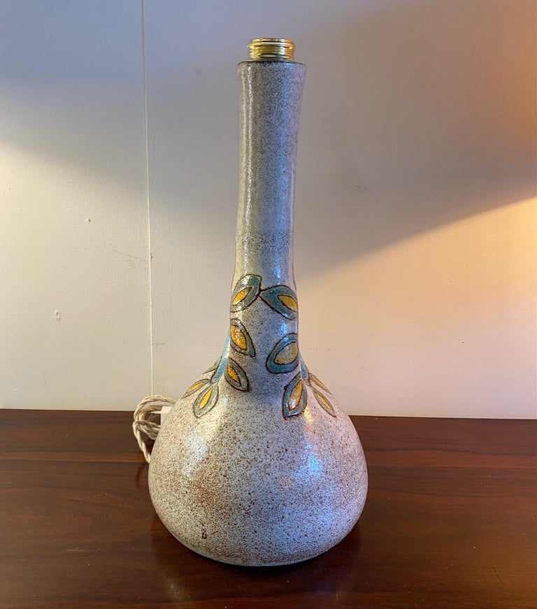 Ceramic Table Lamp, Accolay, France, 1960s For Sale at 1stDibs