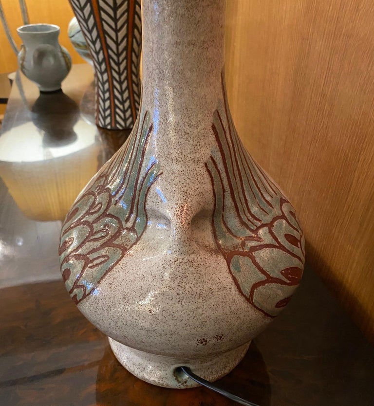 Ceramic Table Lamp, Accolay, France, 1960s For Sale at 1stDibs