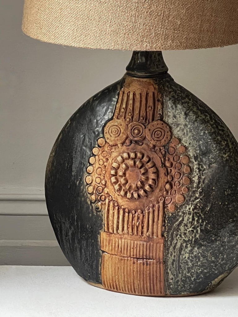 Ceramic Table Lamp by Bernard Rooke, England, 1970s at 1stDibs