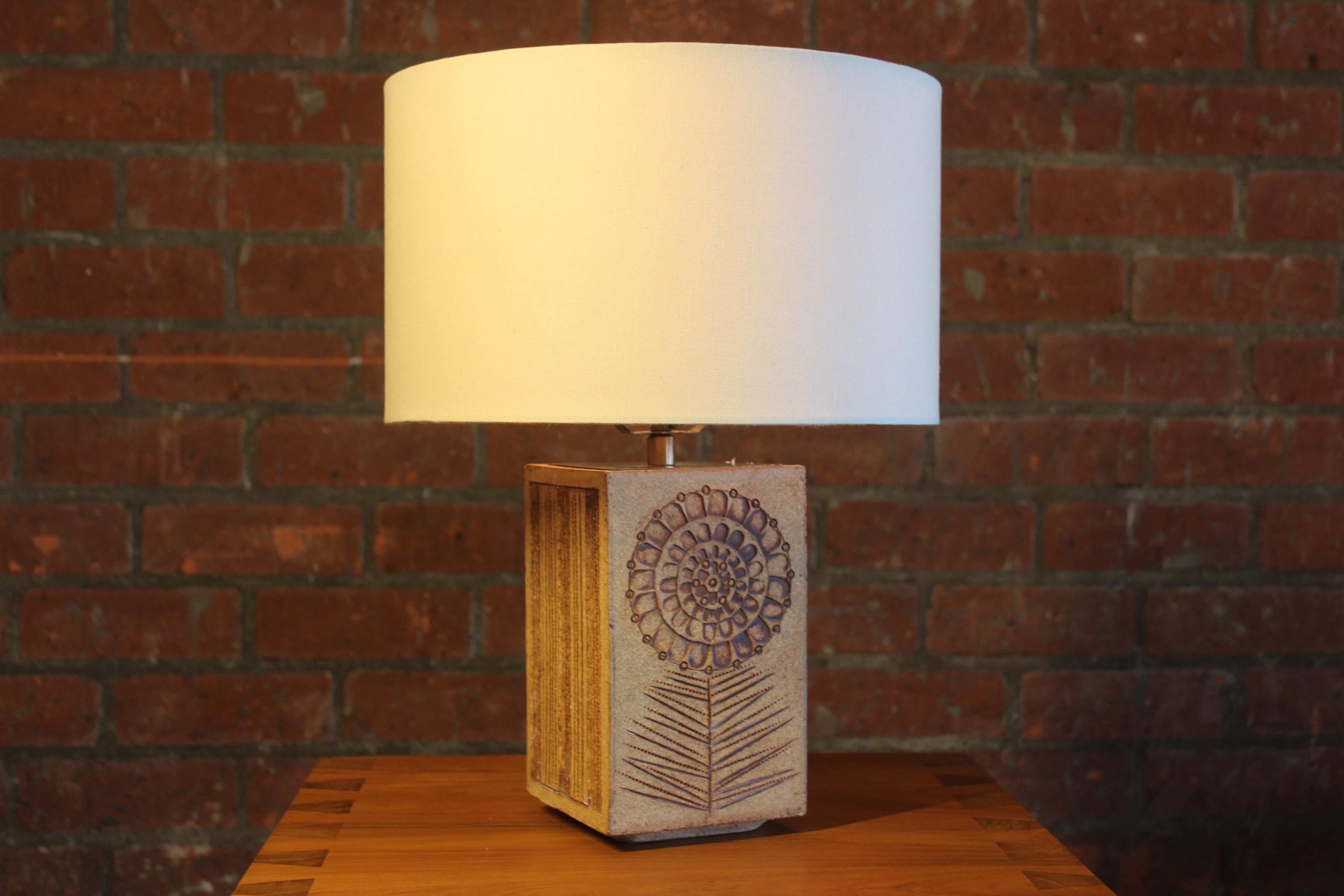 Ceramic Table Lamp by Roger Capron, France, 1970s at 1stDibs