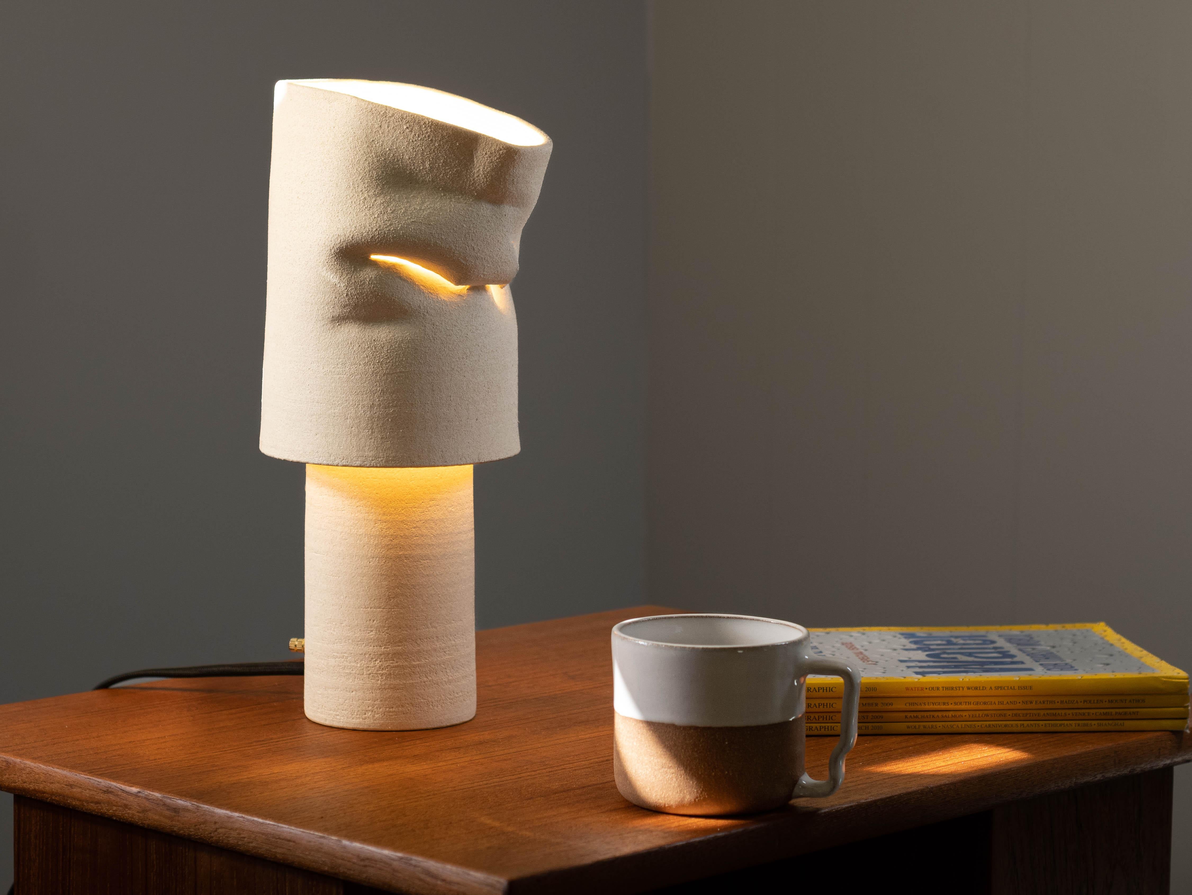 Ceramic Table Lamp Collapsed #2 Artist Made For Sale at 1stDibs