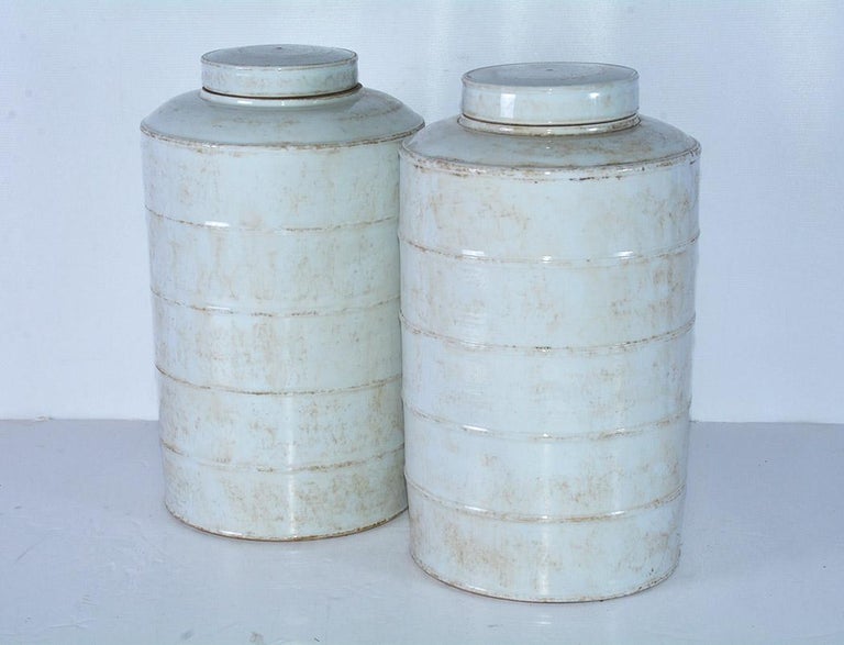 Ceramic Tall Blanc De Chine Ginger Jar with Lids at 1stDibs | tall ...