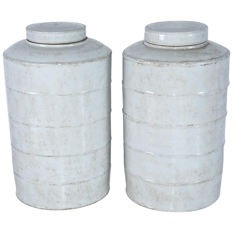 Ceramic Tall Blanc De Chine Ginger Jar with Lids at 1stDibs | tall ...