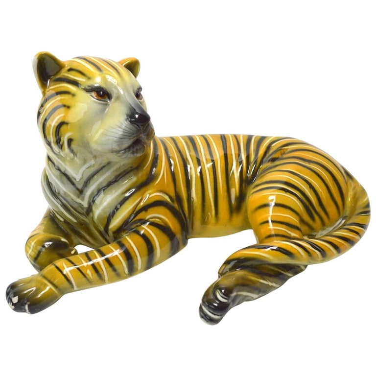 Ceramic Tiger Made in Italy at 1stDibs