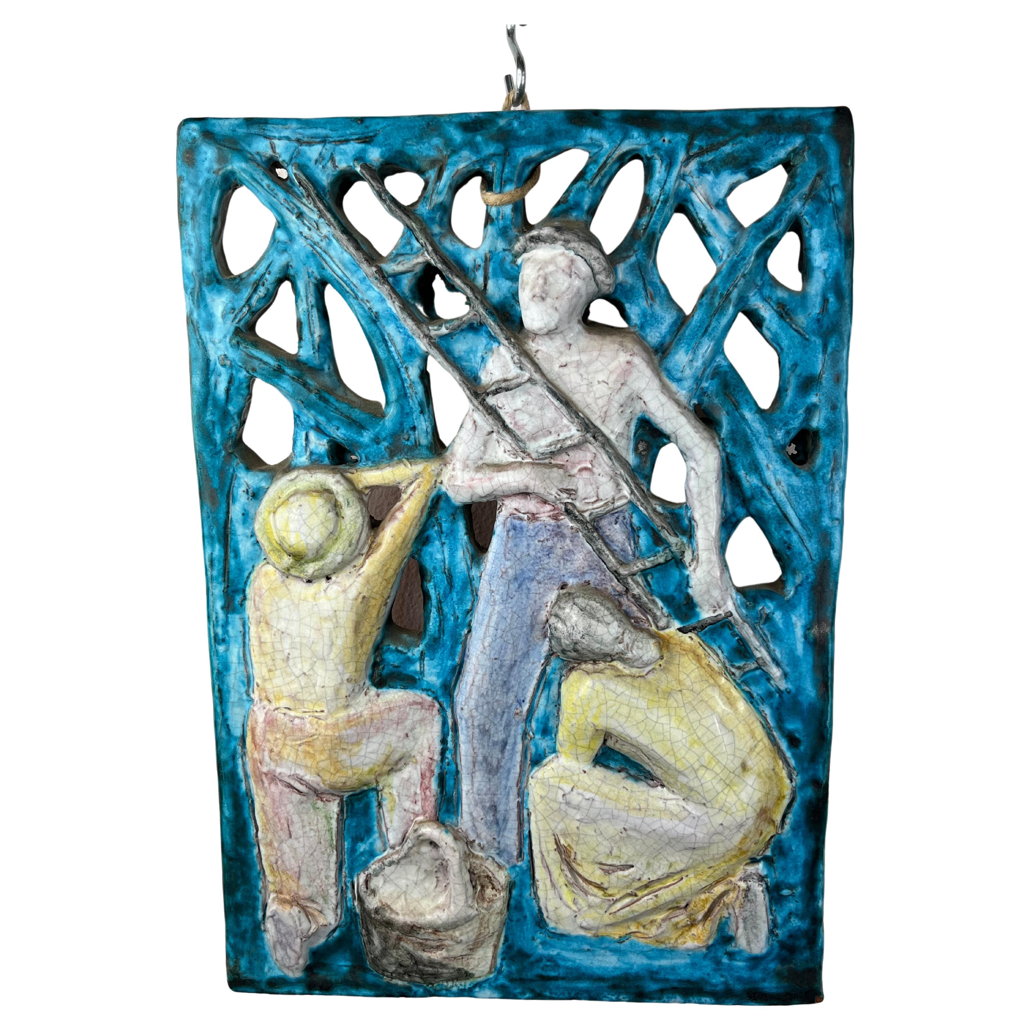 Stan Bitters "Self Portrait" Ceramic Tiles at 1stDibs