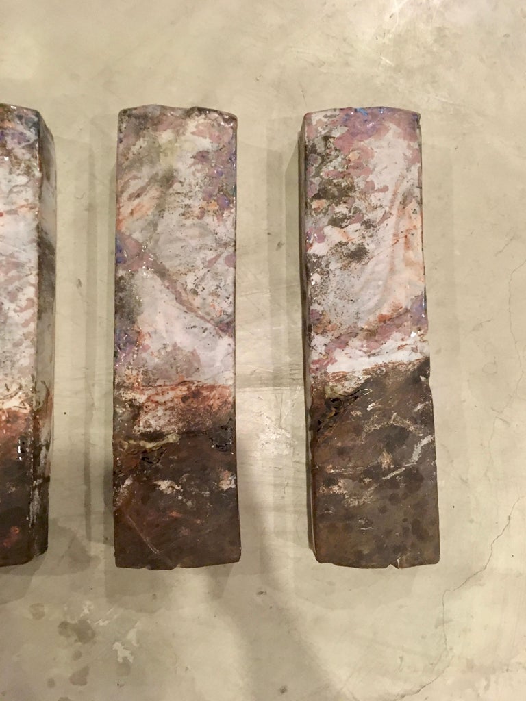 Ceramic Triptych Wall Sculpture For Sale at 1stDibs