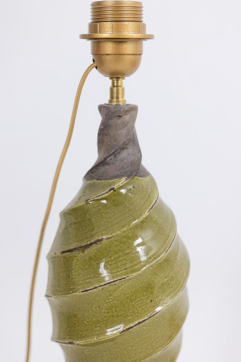 Ceramic Twisted Lamp, 1950s For Sale at 1stDibs