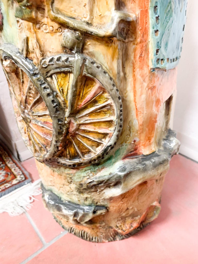 Ceramic Umbrella Stand by Pucci Painted and Sculpted by Hand from the ...