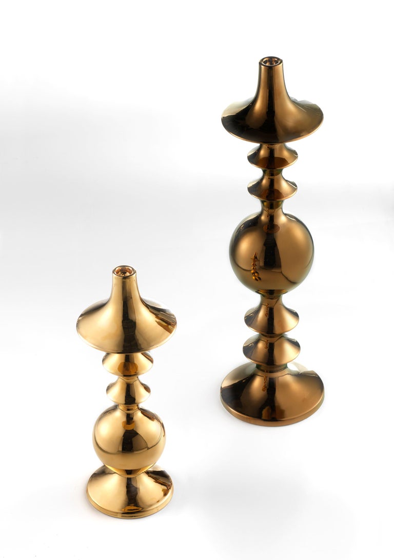 Ceramic Vase "Brix II" Handcrafted in Bronze by Gabriella B. Made in ...