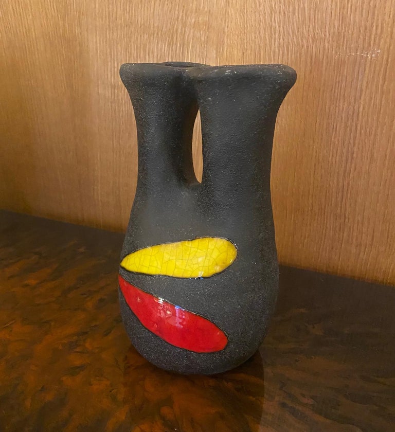 Vase en céramique de Gilbert Valentin/Les Archanges, Vallauris, France ...