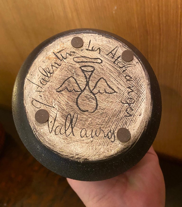 Ceramic Vase by Gilbert Valentin/Les Archanges, Vallauris, France ...