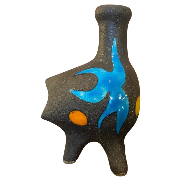 Ceramic Vase by Gilbert Valentin/Les Archanges, Vallauris, France, 1950s For Sale at 1stDibs