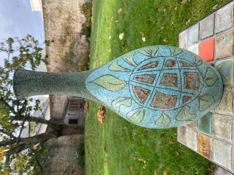 Ceramic Vase by Gilbert Valentin / Les Archanges, Vallauris, France ...