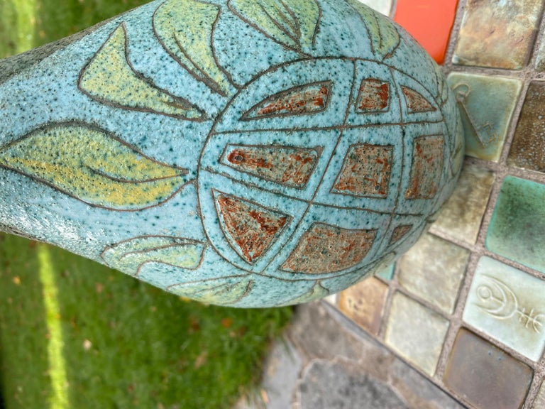 Ceramic Vase by Gilbert Valentin / Les Archanges, Vallauris, France ...