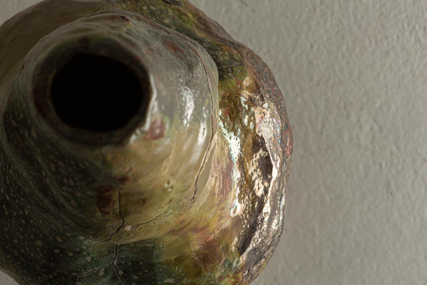 Ceramic Vase Fired in Raku Technique, Handmade, Unique Art For Sale at ...