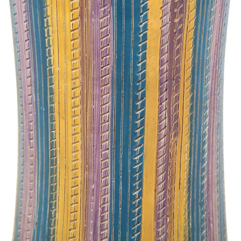 Elbee Vase, Ceramic Stripes, Pastel and Gold, Signed For Sale at ...