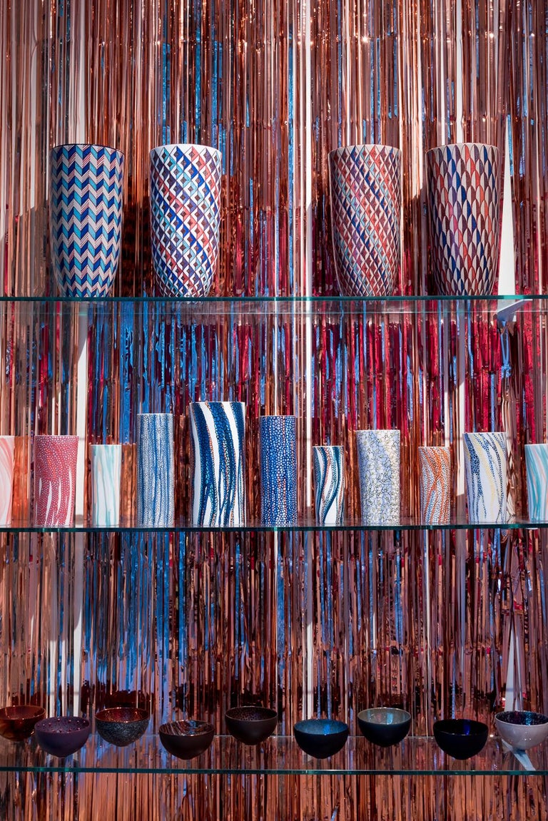 Ceramic Vase Roman Mosaic Hand Painted Majolica Italy Contemporary 21st ...