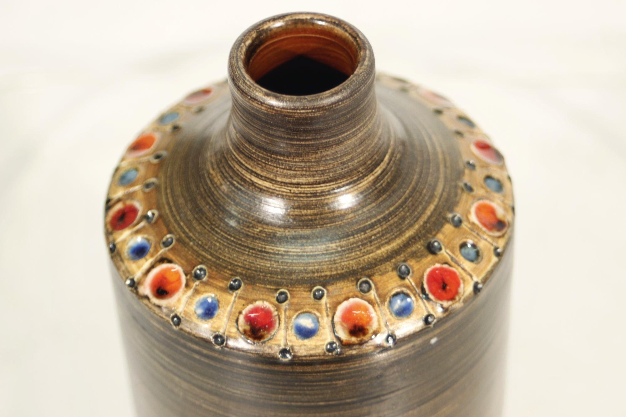Ceramic vase signed by Raphaël Giarrusso, France 1968 For Sale at 1stDibs