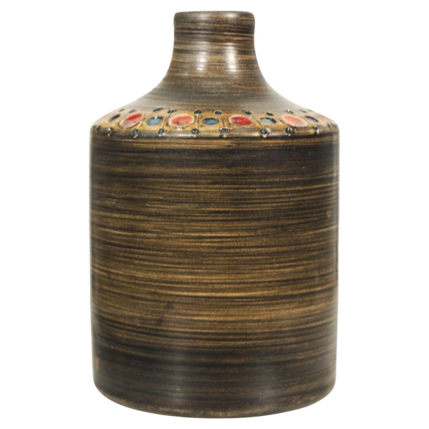 Ceramic vase signed by Raphaël Giarrusso, France 1968 For Sale at 1stDibs