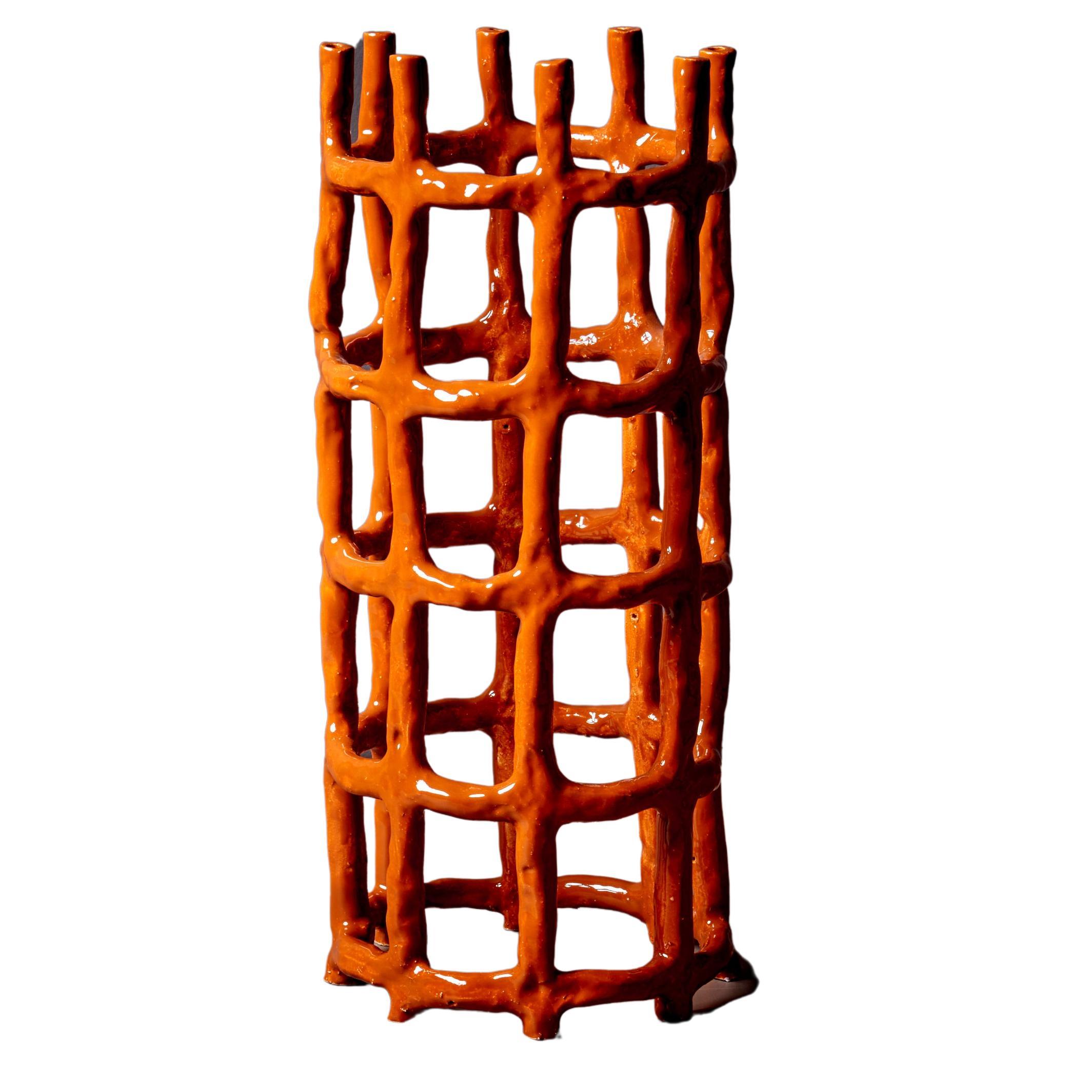 Ceramic Vessel No. 293 by Onka Allmayer-Beck in orange / tobacco ...