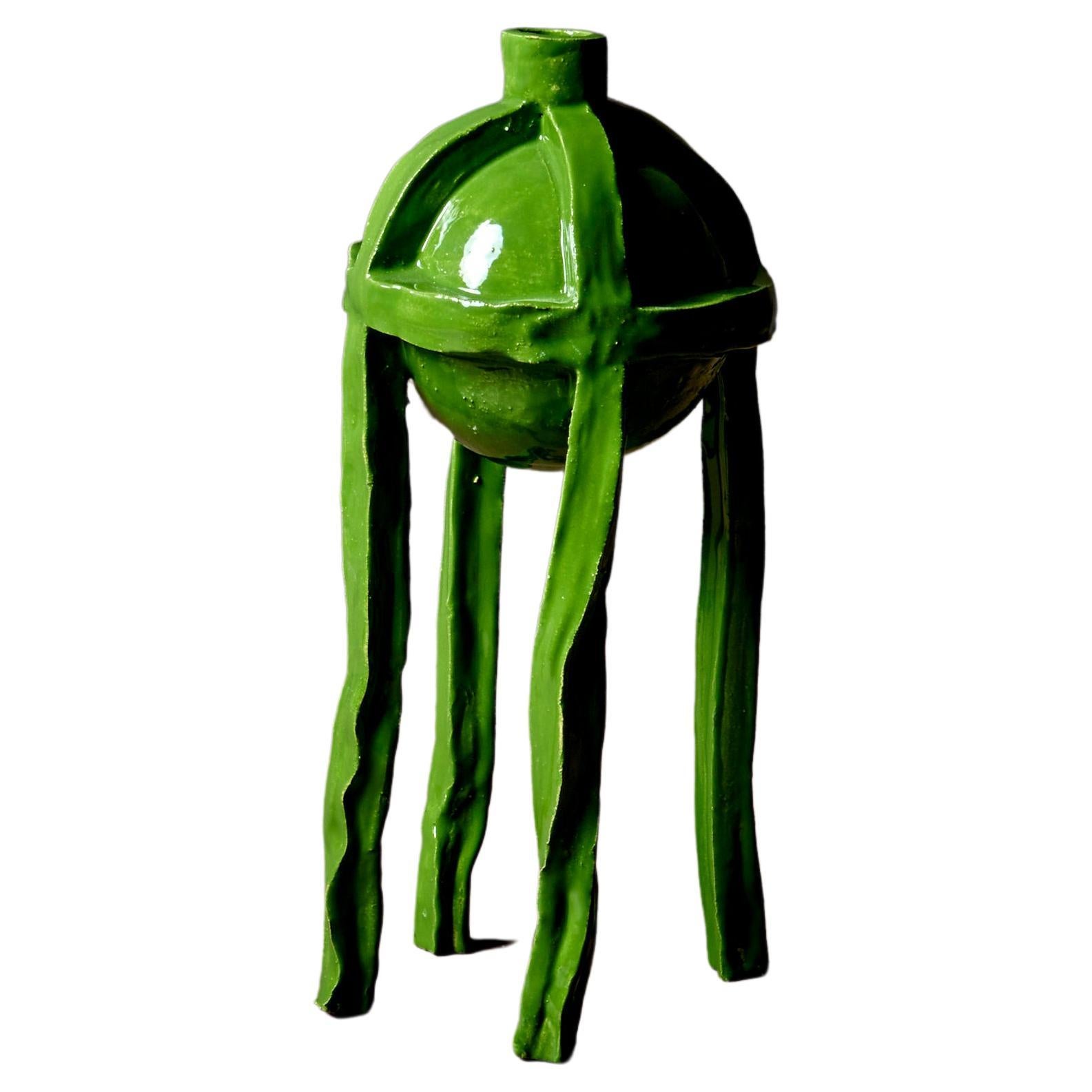 Ceramic Vessel No. 291b by Onka Allmayer-Beck in Green, Austria, 2023 ...