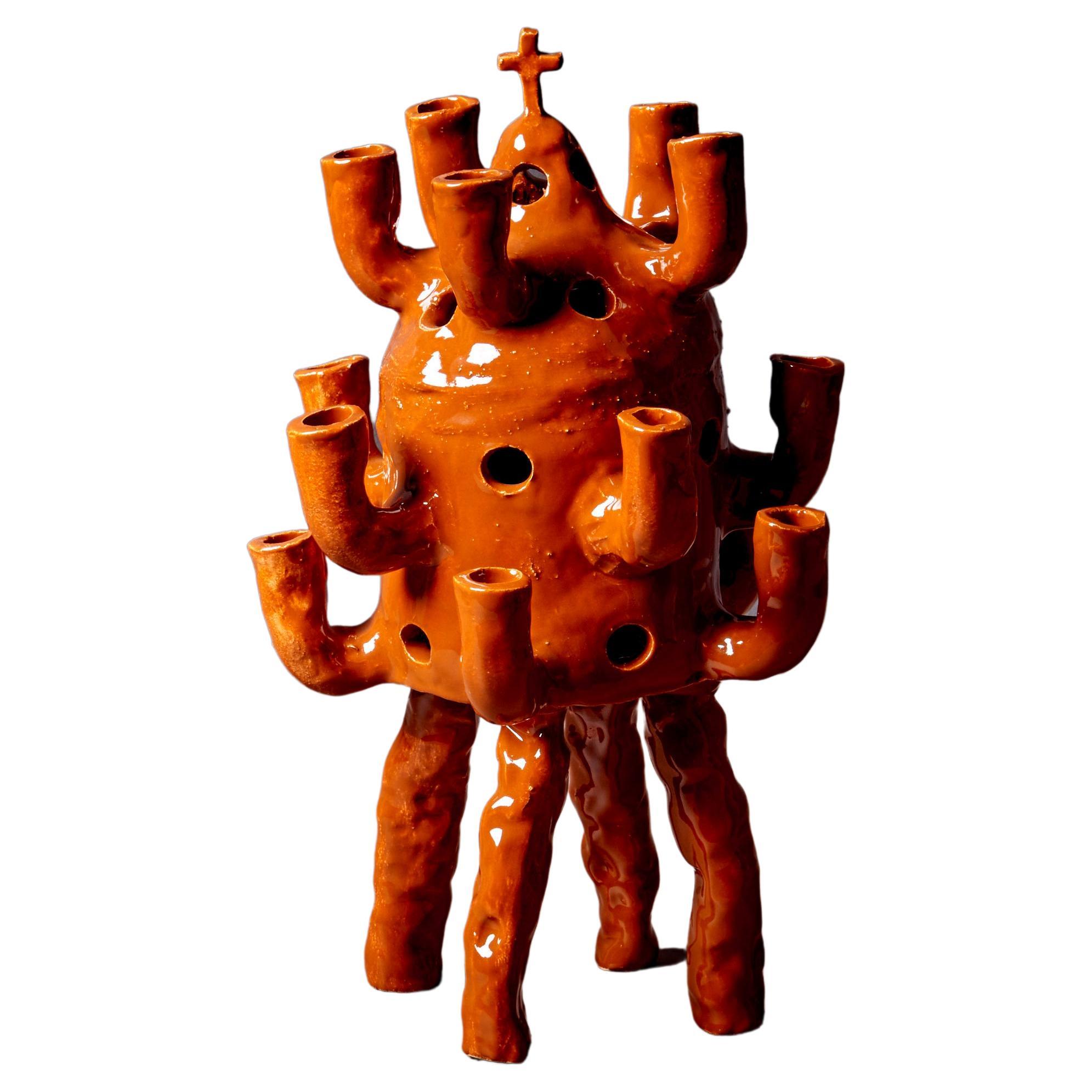 Ceramic Vessel No. 293 by Onka Allmayer-Beck in orange / tobacco ...