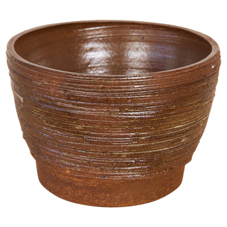 Ceramic Vessel with Incised Striated Pattern at 1stDibs