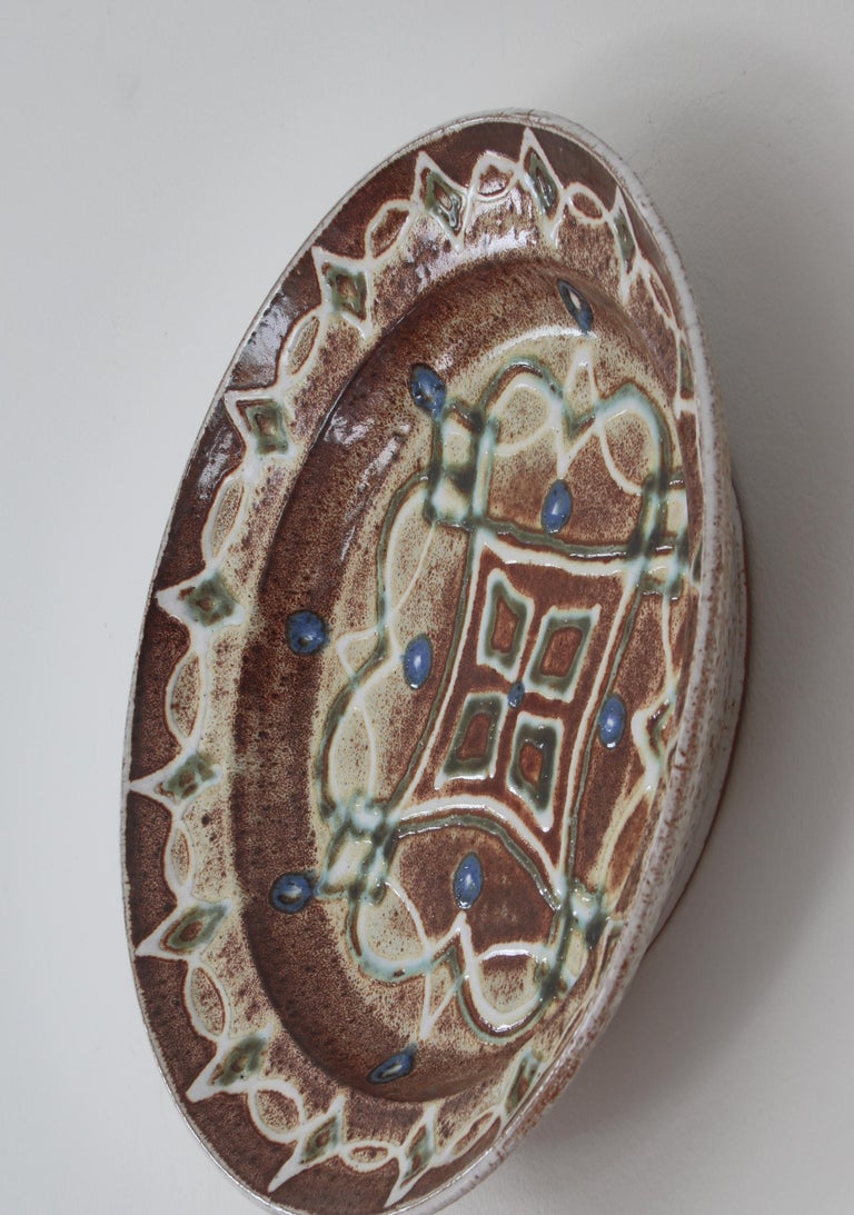 Ceramic Wall Decor Dish Handmade by "Kingo" Denmark, 1960s ...
