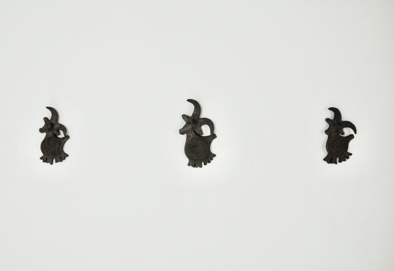 Ceramic wall goat by Dominique Pouchain For Sale at 1stDibs