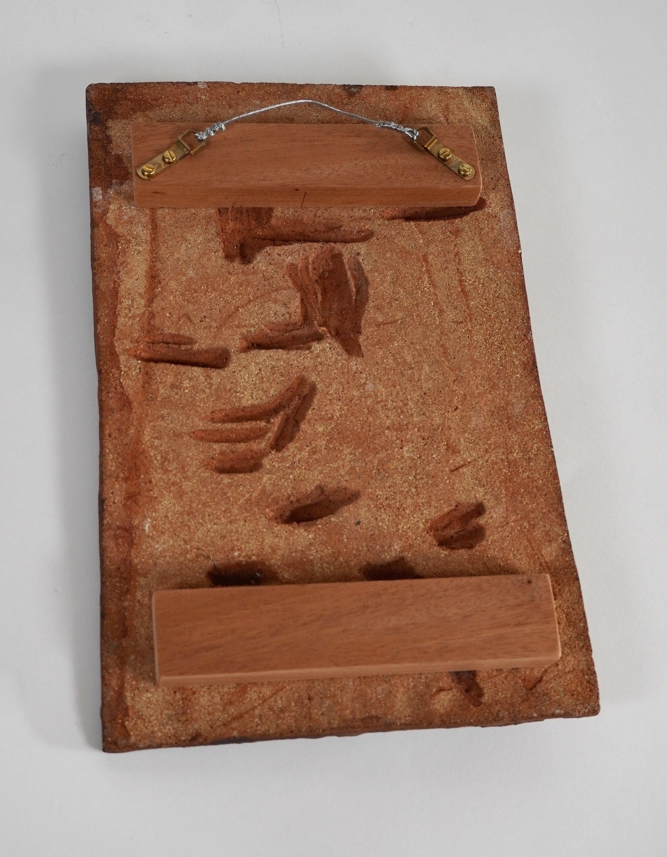 Ceramic Wall Plaque by California Artist Frank Matranga For Sale at 1stDibs
