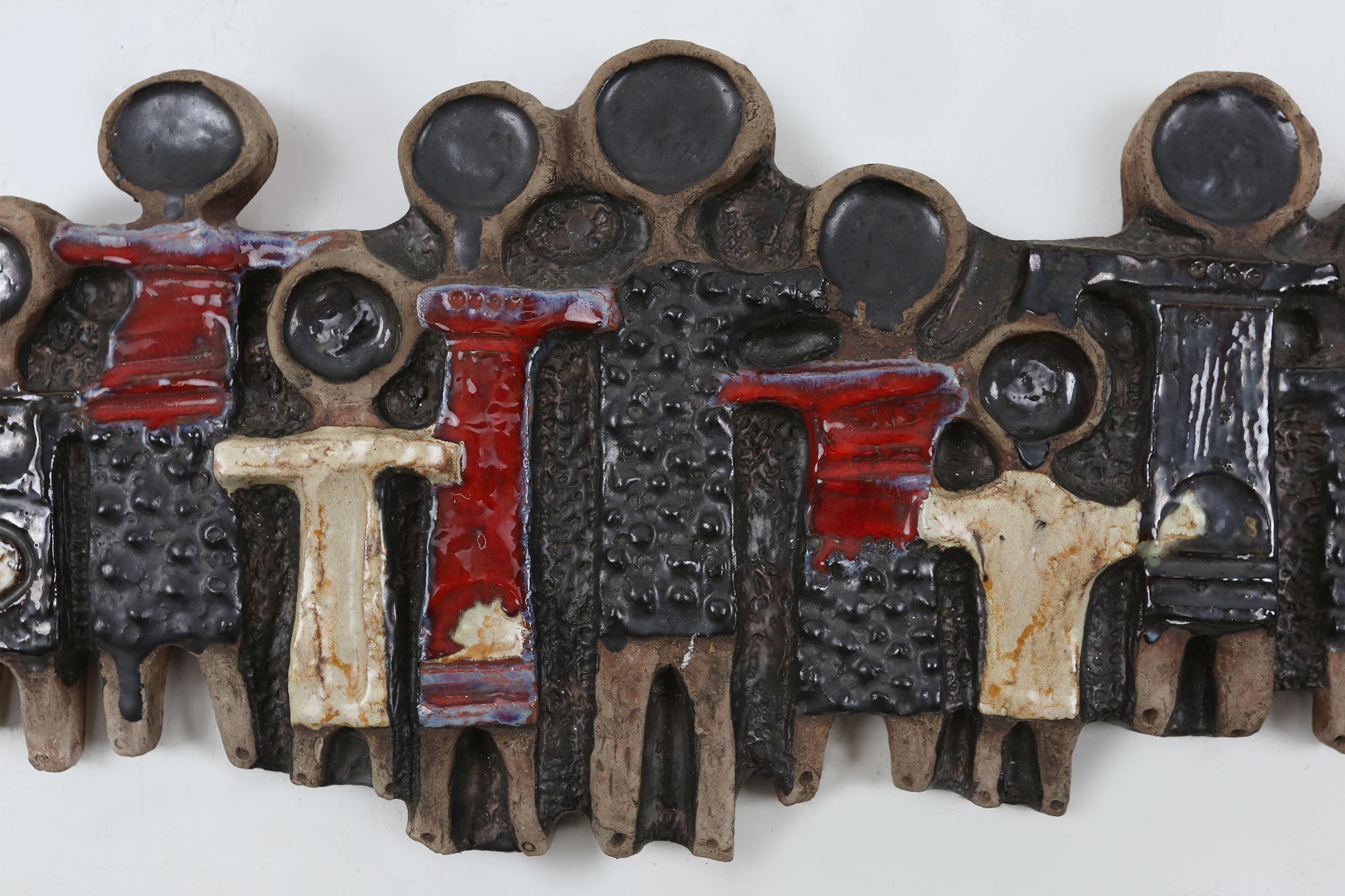 Ceramic Wall Sculpture from Perignem, Belgium at 1stDibs