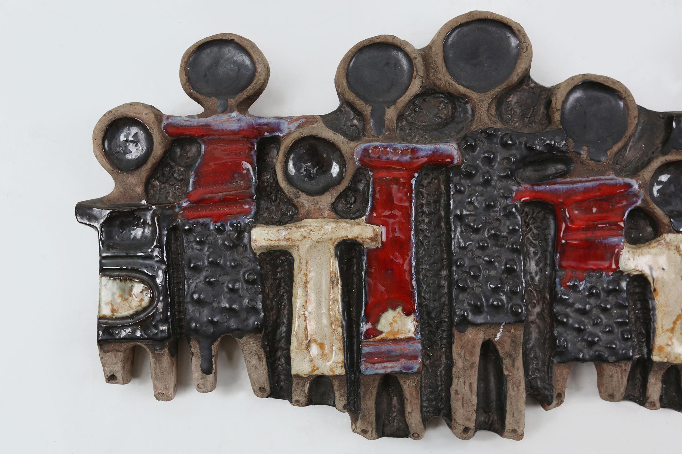 Ceramic Wall Sculpture from Perignem, Belgium at 1stDibs