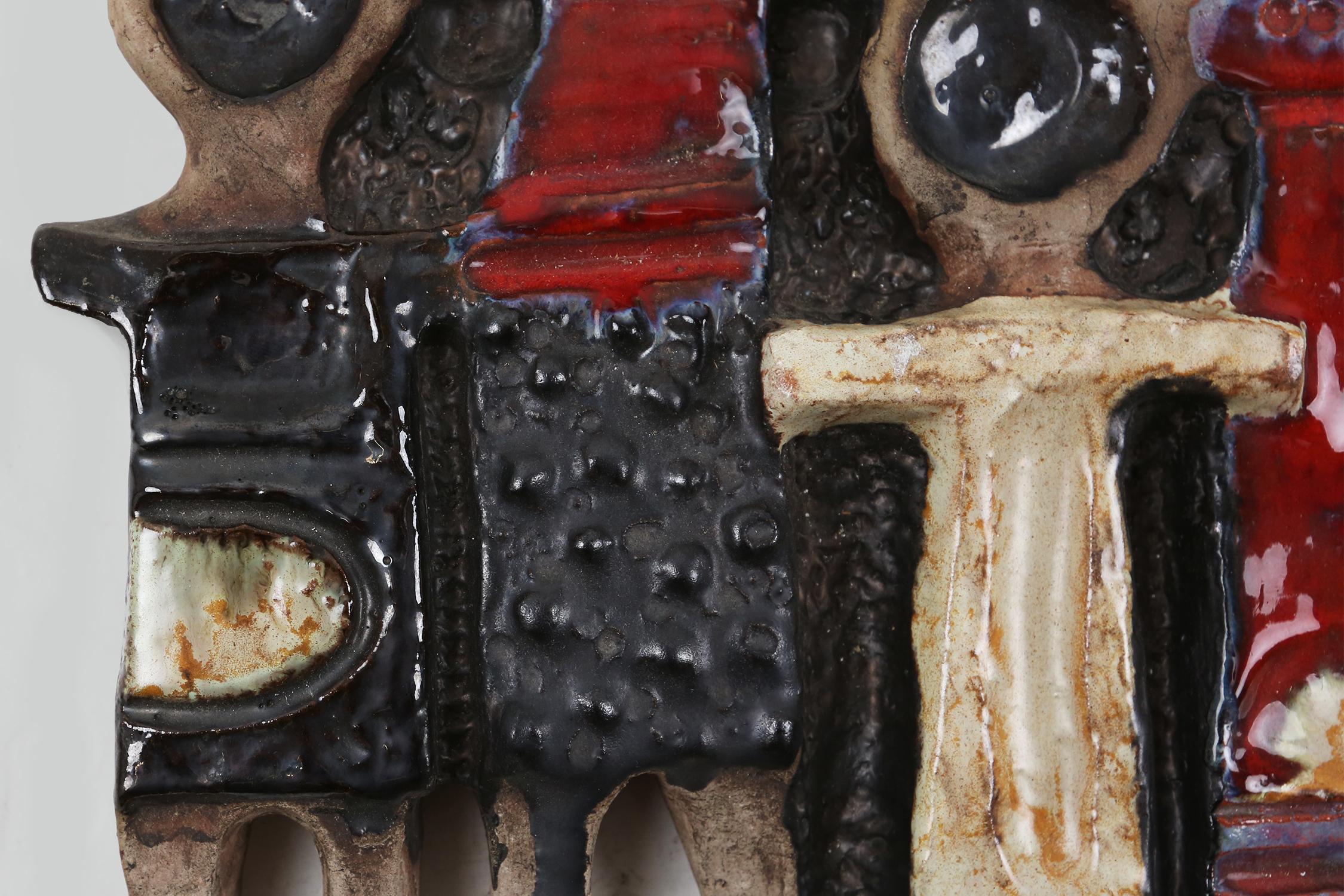 Ceramic Wall Sculpture from Perignem, Belgium at 1stDibs