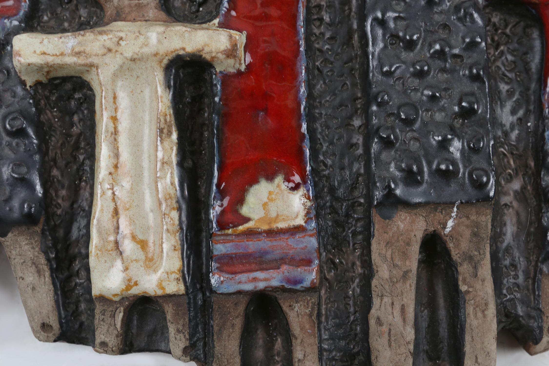 Ceramic Wall Sculpture from Perignem, Belgium at 1stDibs