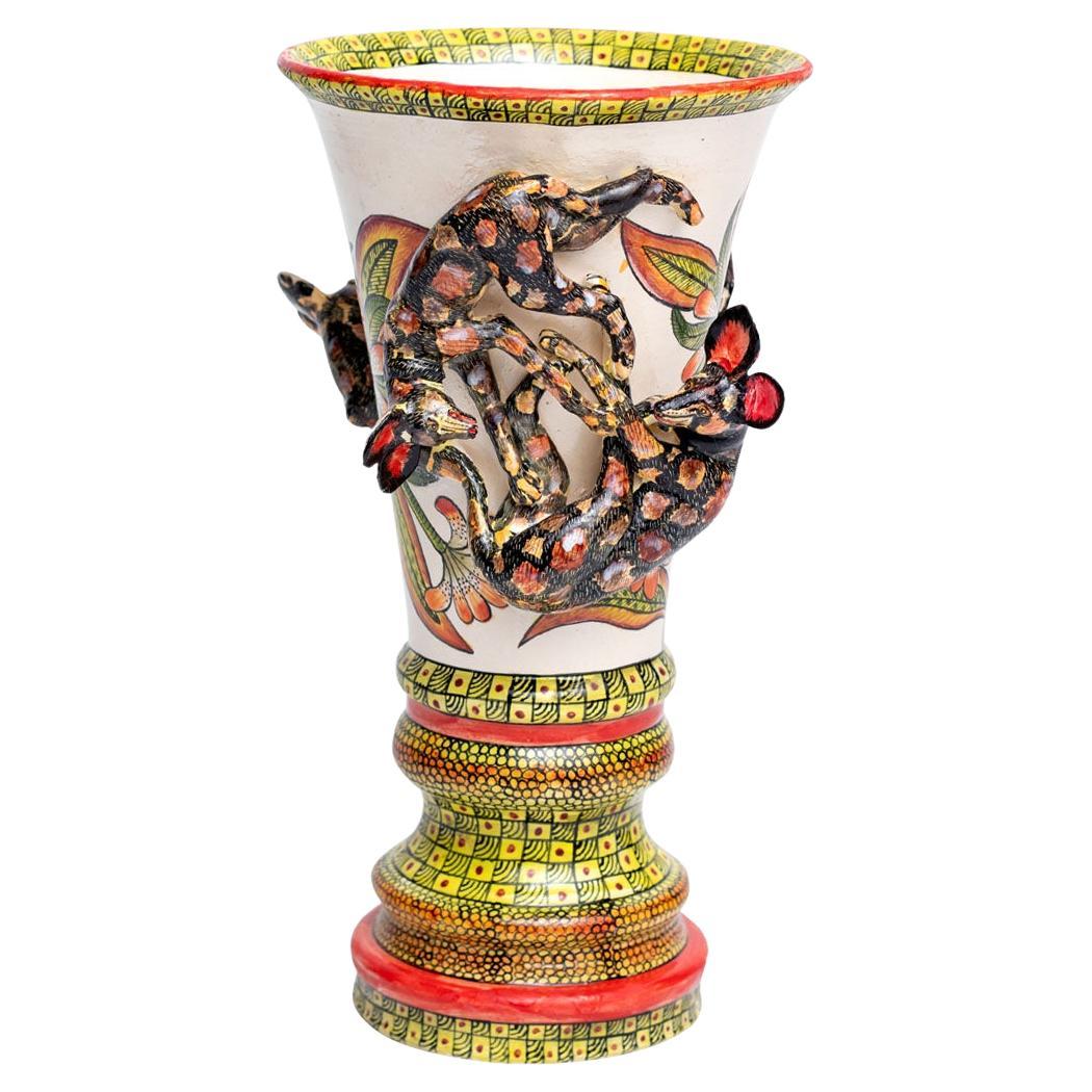 Ceramic Giraffe Vase , hand made in South Africa For Sale at 1stDibs