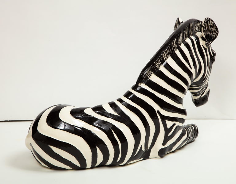 Ceramic Zebra at 1stDibs