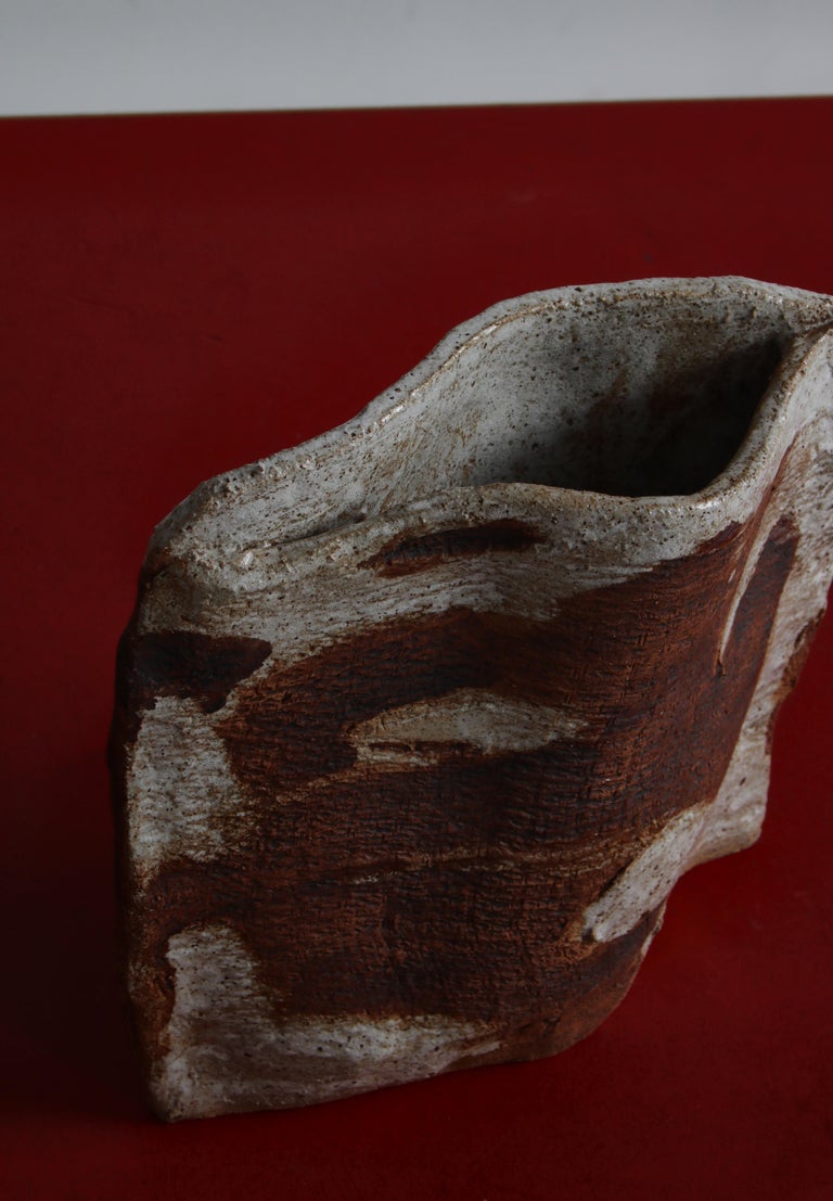 Ceramics Vase by Berte Jessen Own Studio Earth Colored Glazing, 1960s ...