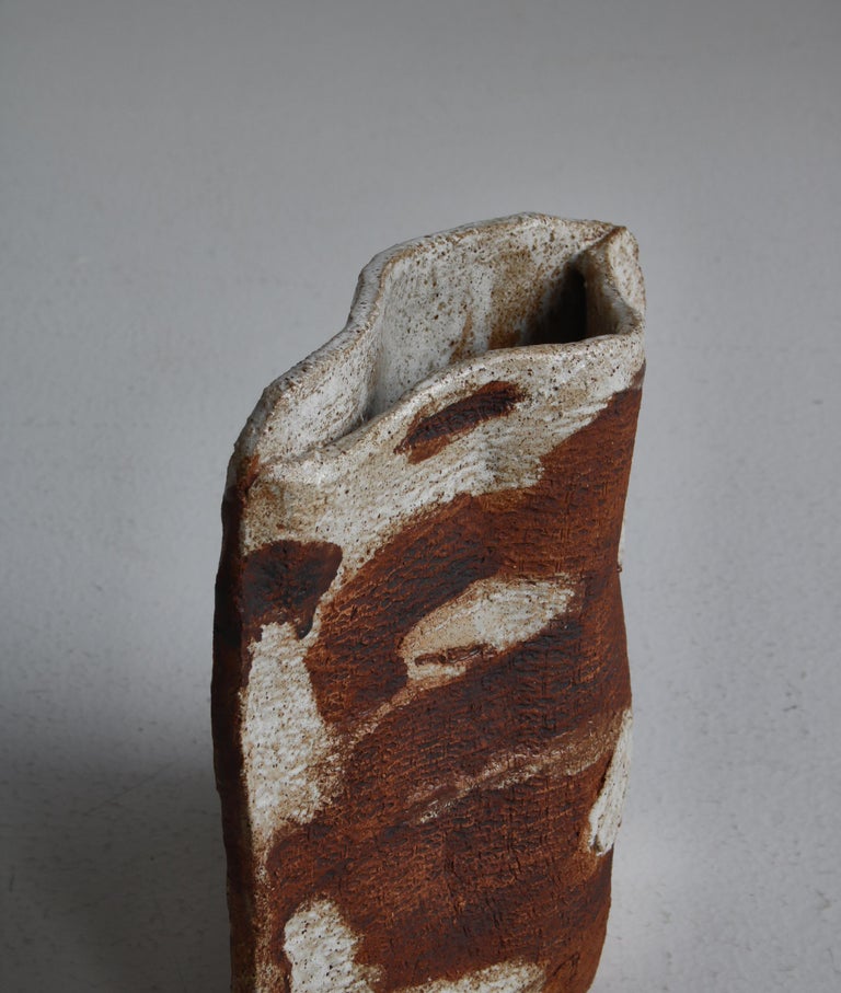 Ceramics Vase by Berte Jessen Own Studio Earth Colored Glazing, 1960s ...