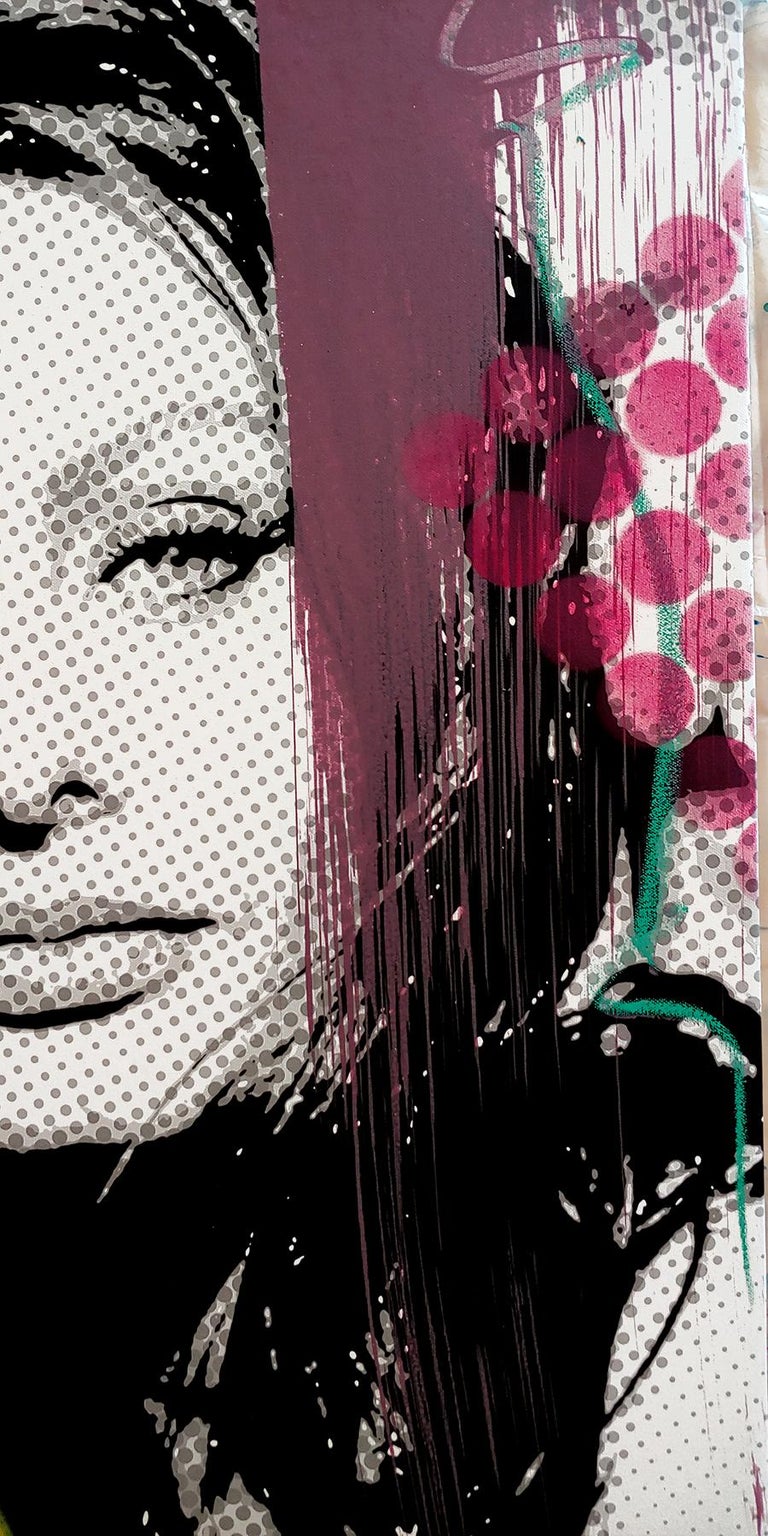 Ceravolo - "Sophia 2" Acrylic and oil stick on canvas with benday dot ...